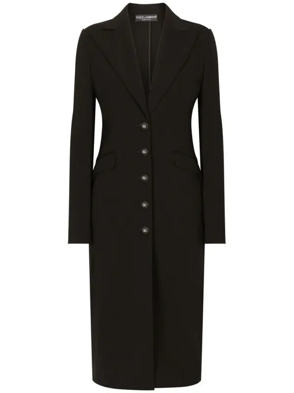 Dolce & Gabbana Logo-button Single-breasted Coat