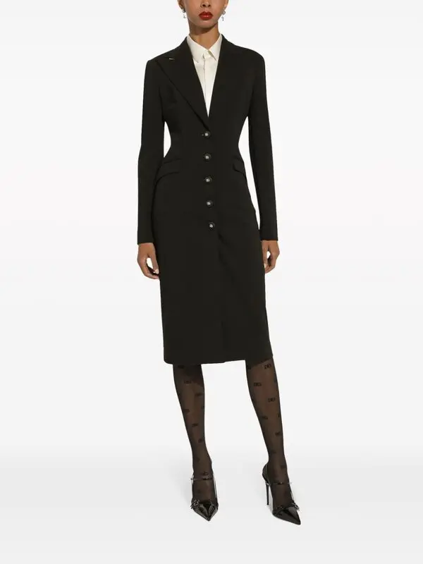 Dolce & Gabbana Logo-button Single-breasted Coat