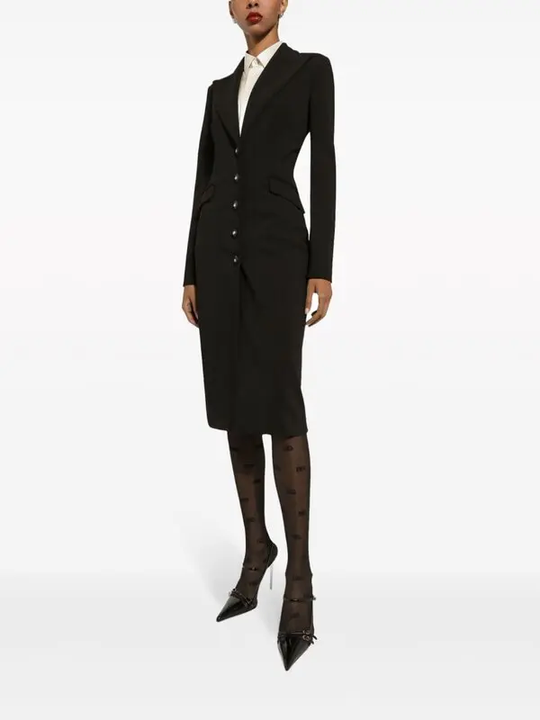 Dolce & Gabbana Logo-button Single-breasted Coat