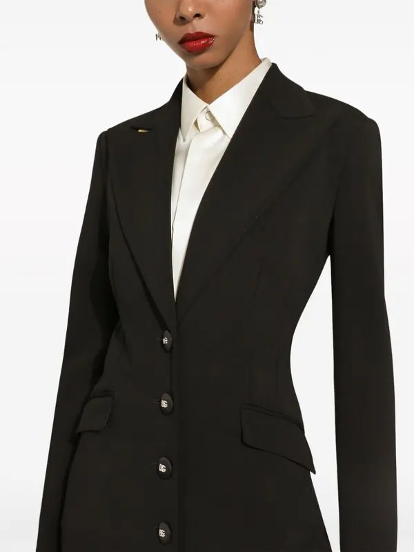 Dolce & Gabbana Logo-button Single-breasted Coat