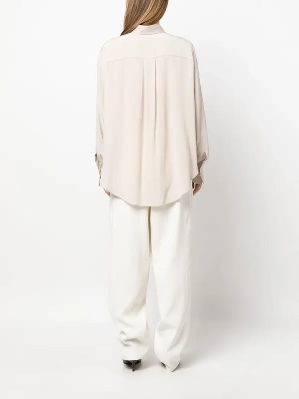 Brunello Cucinelli Sequin Detailing Silk Shirt