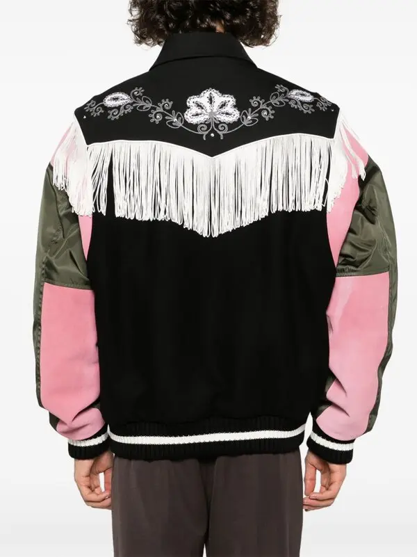Dsquared2 Frayed-trim Bomber Jacket