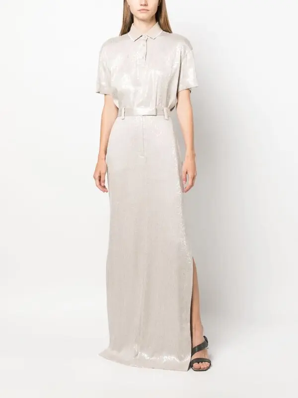Brunello Cucinelli Sequin Embellished Polo T-shirt