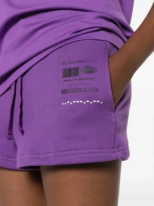 Dolce & Gabbana Dg Vibe Cotton Track Shorts
