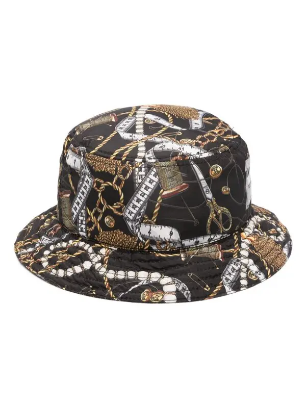 Moschino Barocco Print Bucket Hat - Black