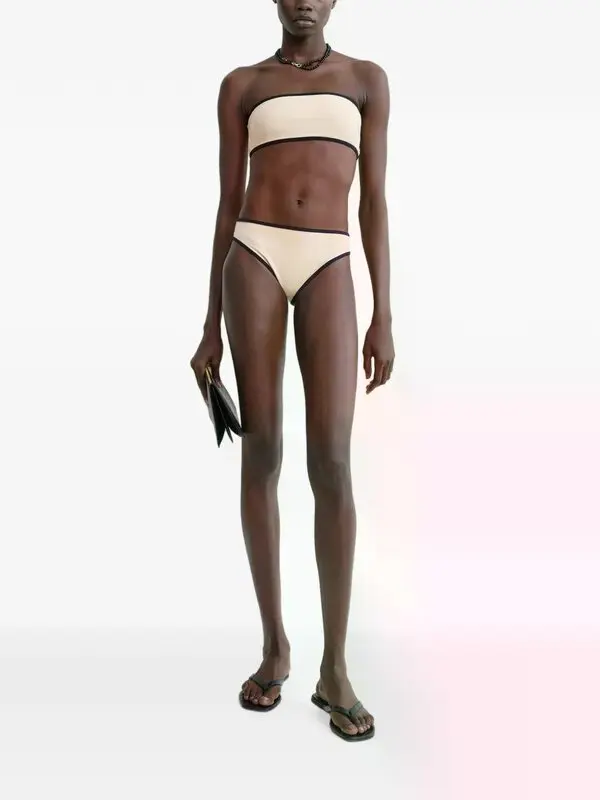 TOTEME Striped-edge Bikini Bottom - Neutrals