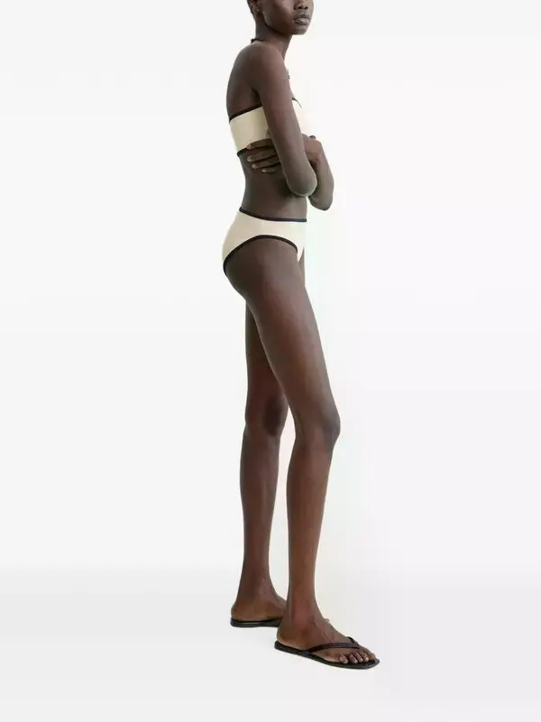 TOTEME Striped-edge Bikini Bottom - Neutrals