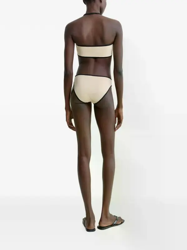 TOTEME Striped-edge Bikini Bottom - Neutrals