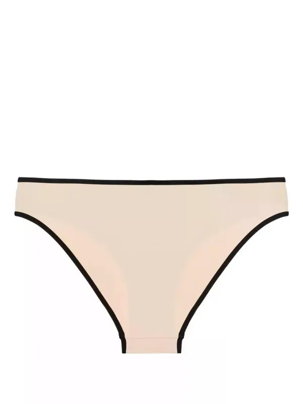 TOTEME Striped-edge Bikini Bottom - Neutrals