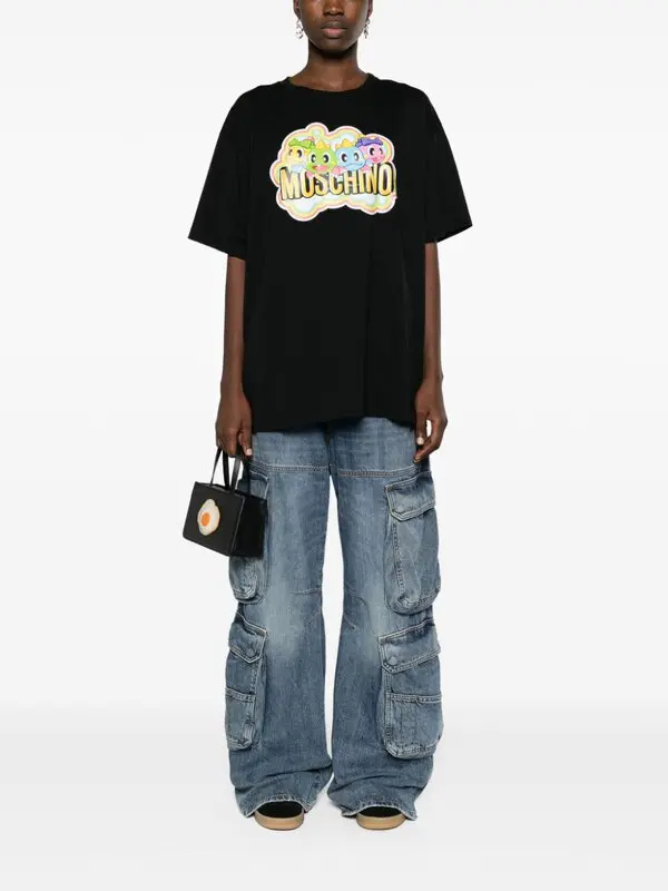 Moschino Cartoon-print Organic-cotton T-shirt