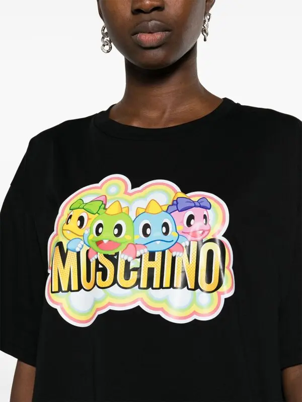 Moschino Cartoon-print Organic-cotton T-shirt