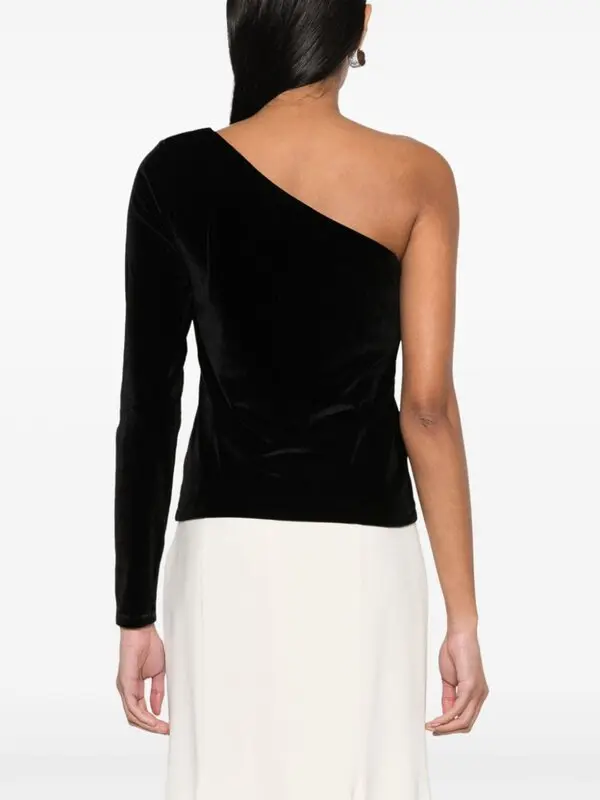 Polo Ralph Lauren One-shoulder Velvet Top