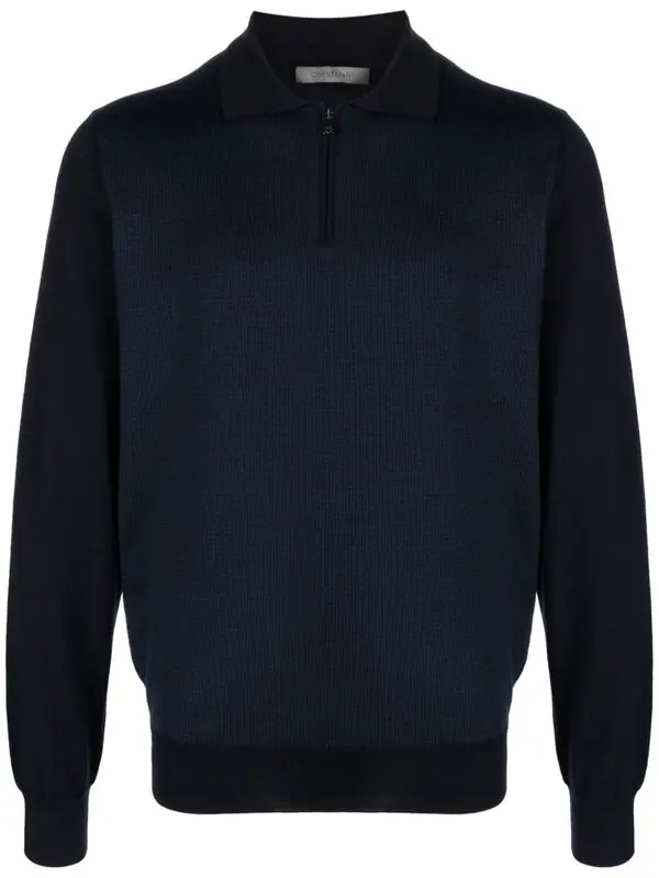 Corneliani Fine-knit Wool Polo Shirt