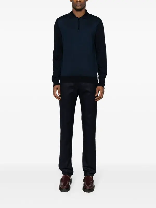 Corneliani Fine-knit Wool Polo Shirt