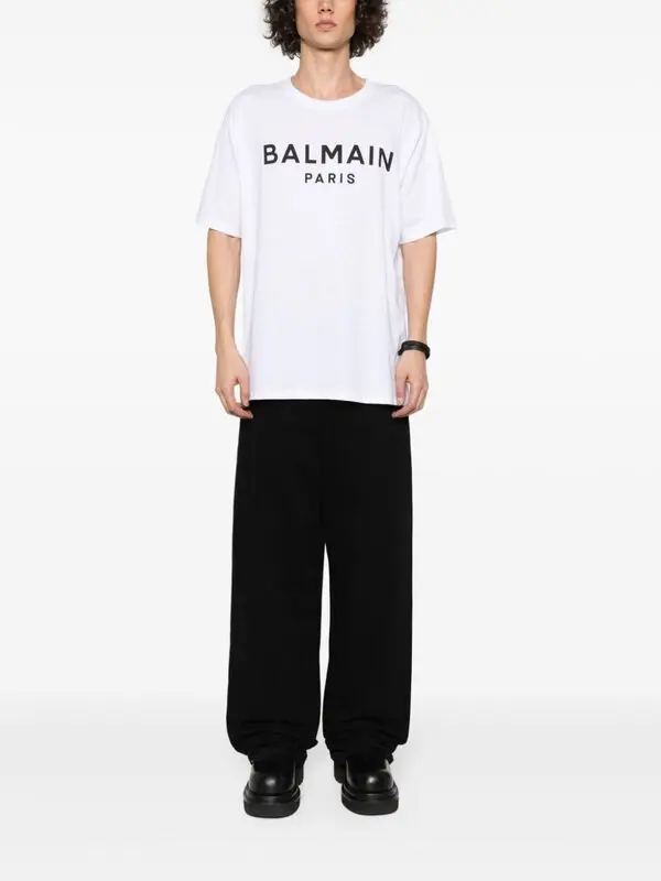 Balmain Logo-print Cotton T-shirt - White