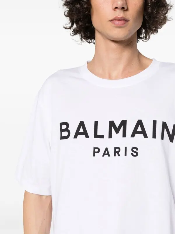 Balmain Logo-print Cotton T-shirt - White