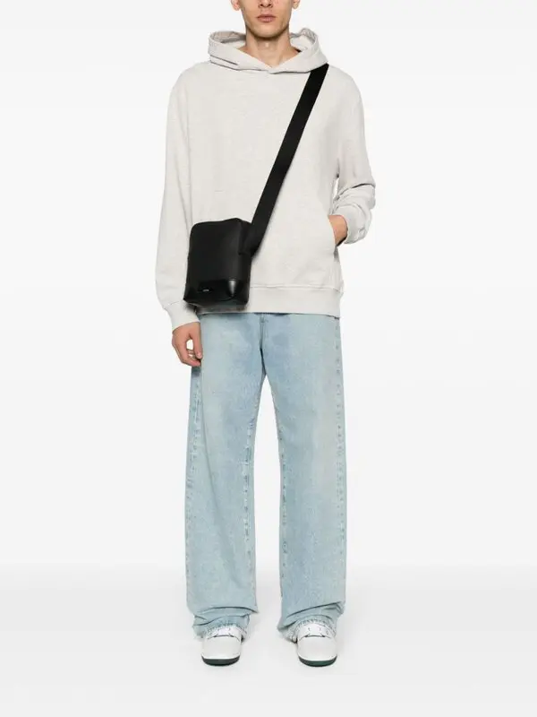Calvin Klein Pebbled-texture Shoulder Bag With Logo Plaque