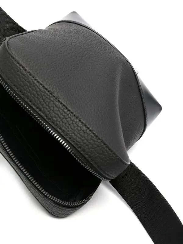 Calvin Klein Pebbled-texture Shoulder Bag With Logo Plaque