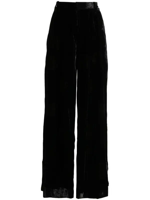 UMA WANG Pleated Velvet Trousers