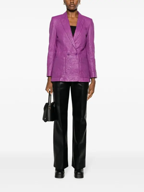 Zadig&Voltaire Crinkled Leather Blazer