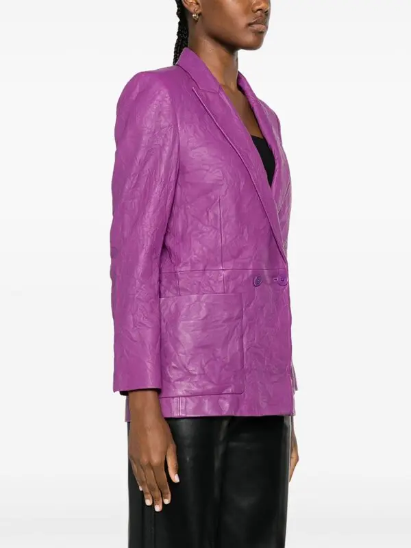 Zadig&Voltaire Crinkled Leather Blazer