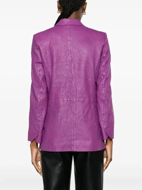 Zadig&Voltaire Crinkled Leather Blazer