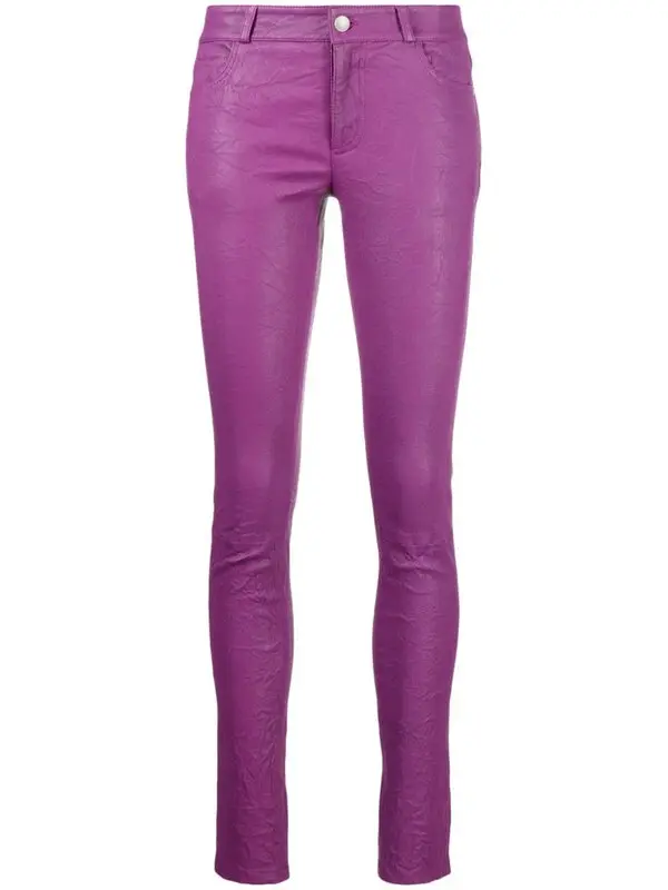 Zadig&Voltaire Phlame Crinkled Leather Trousers