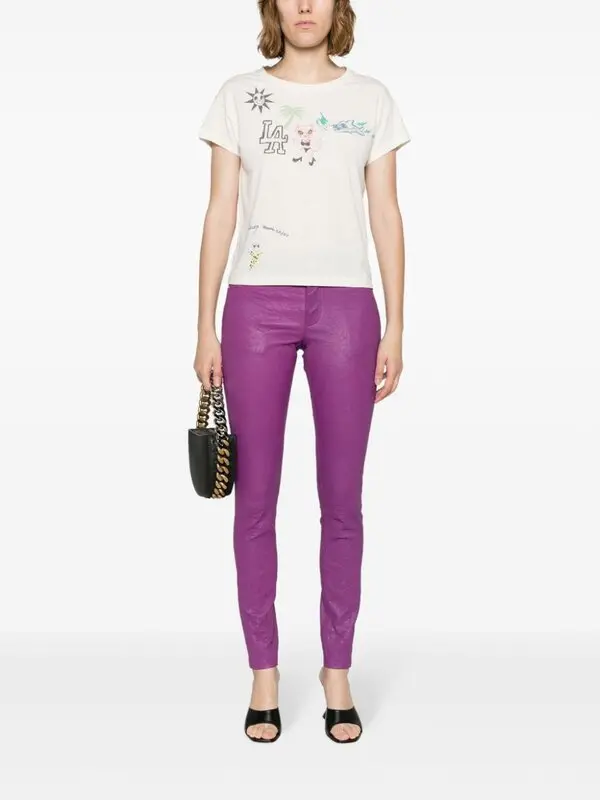 Zadig&Voltaire Phlame Crinkled Leather Trousers