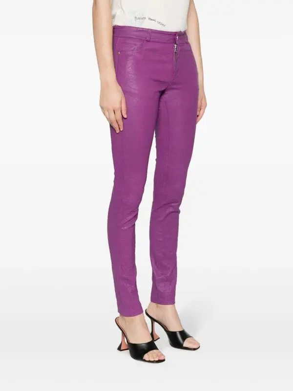 Zadig&Voltaire Phlame Crinkled Leather Trousers