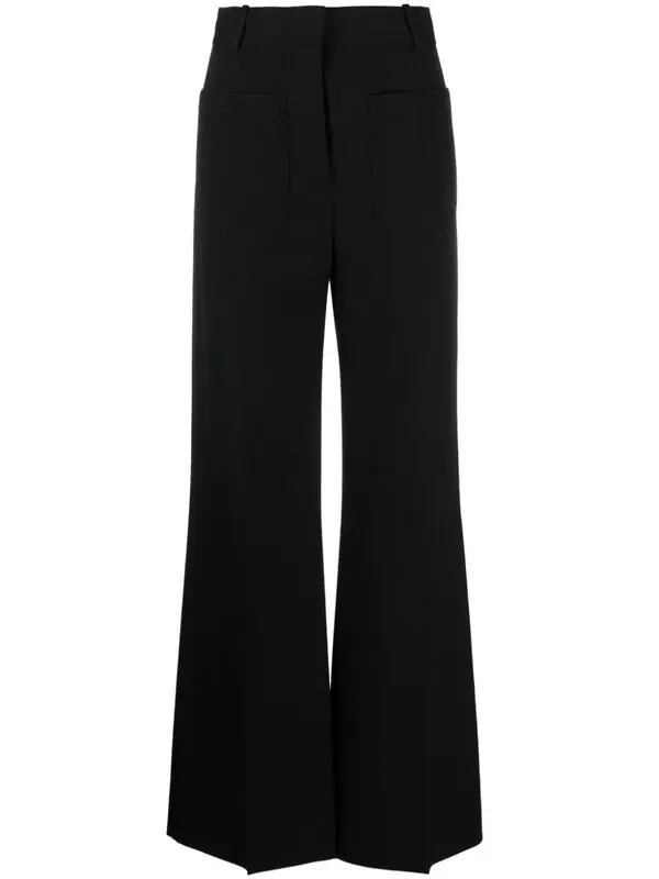 Victoria Beckham Alina Flared Trousers - Black
