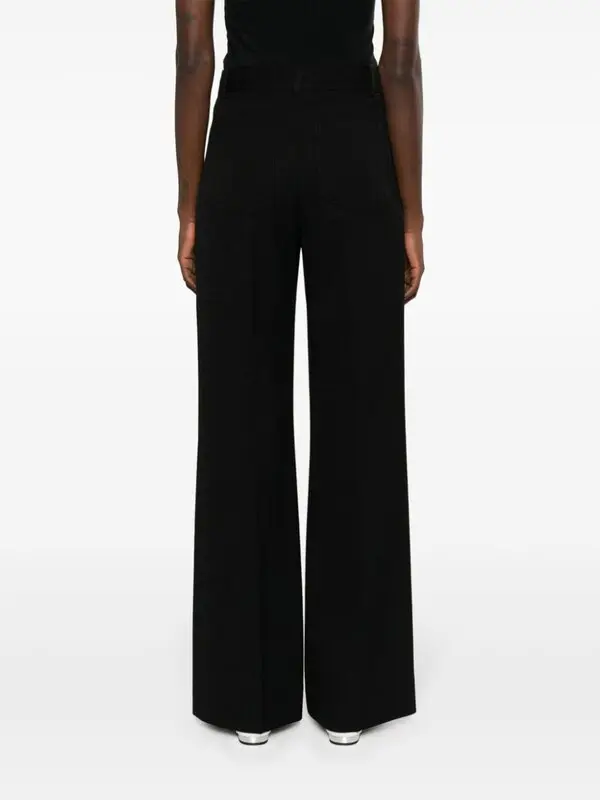 Victoria Beckham Alina Flared Trousers - Black