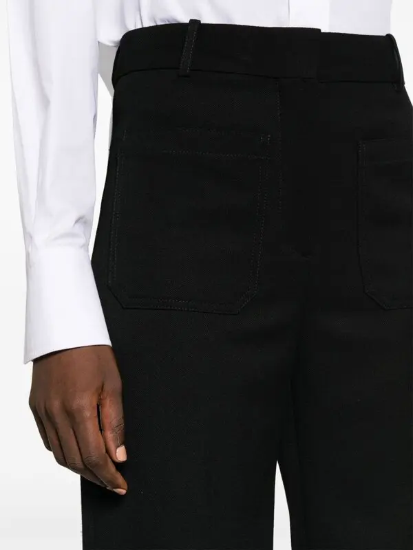 Victoria Beckham Alina Flared Trousers - Black