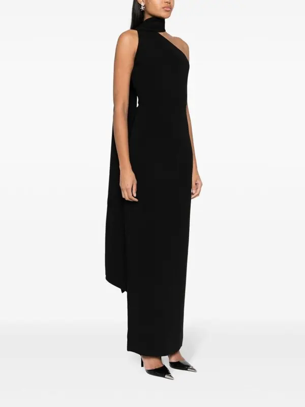 Solace London Demi One-shoulder Maxi Dress - Black