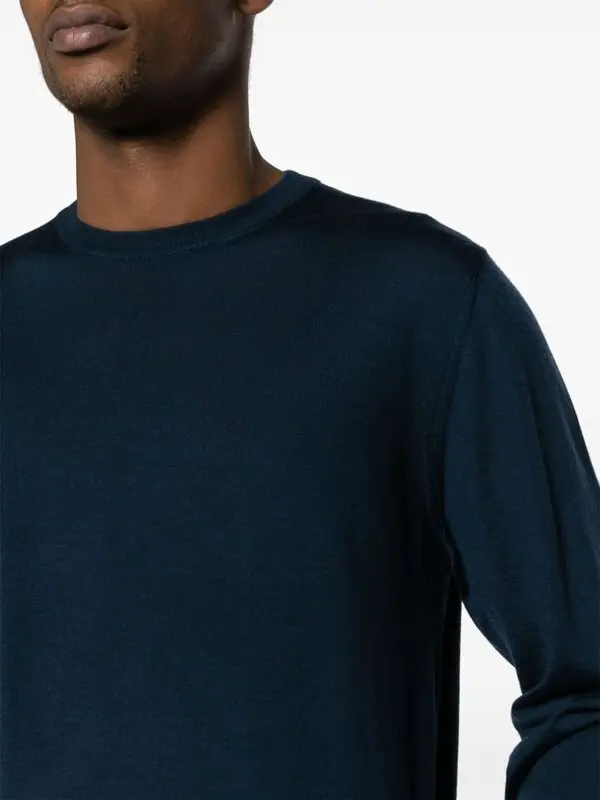 Corneliani Fine-knit Wool Jumper - Blue