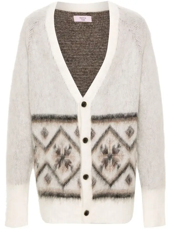 Martine Rose Brushed Fair Isle-intarsia Cardigan
