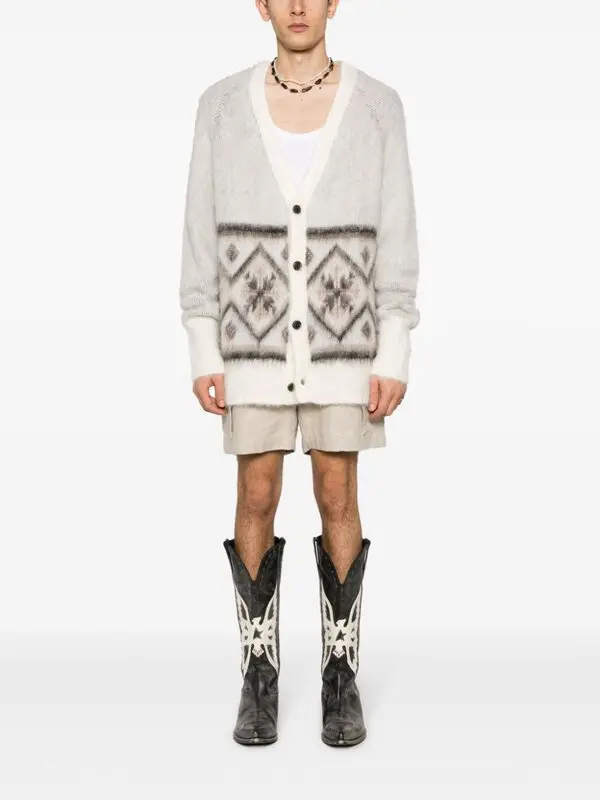 Martine Rose Brushed Fair Isle-intarsia Cardigan