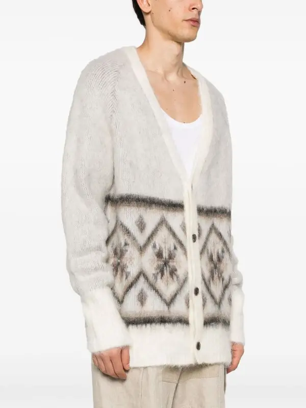 Martine Rose Brushed Fair Isle-intarsia Cardigan