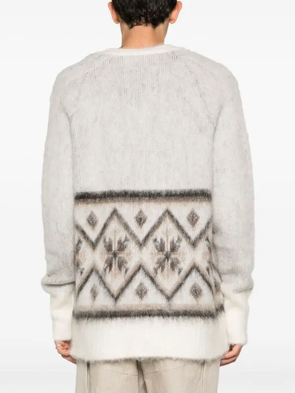Martine Rose Brushed Fair Isle-intarsia Cardigan