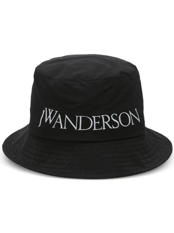JW Anderson Logo-embroidered Bucket Hat - Black