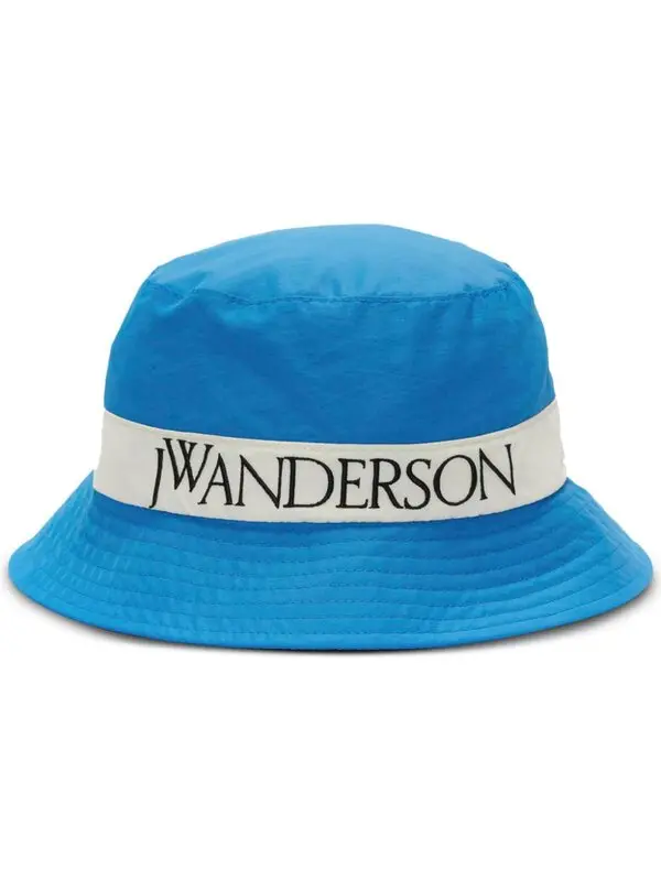 JW Anderson Logo-embroidered Bucket Hat - Blue