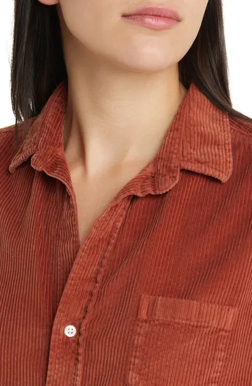 Frank & Eileen Barry Tailored Fit Corduroy Button-up Shirt - Rust