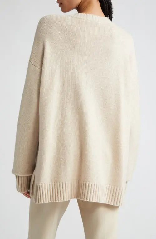 Max Mara Vicini Cable-knit Sleeve Cashmere Crewneck Sweater