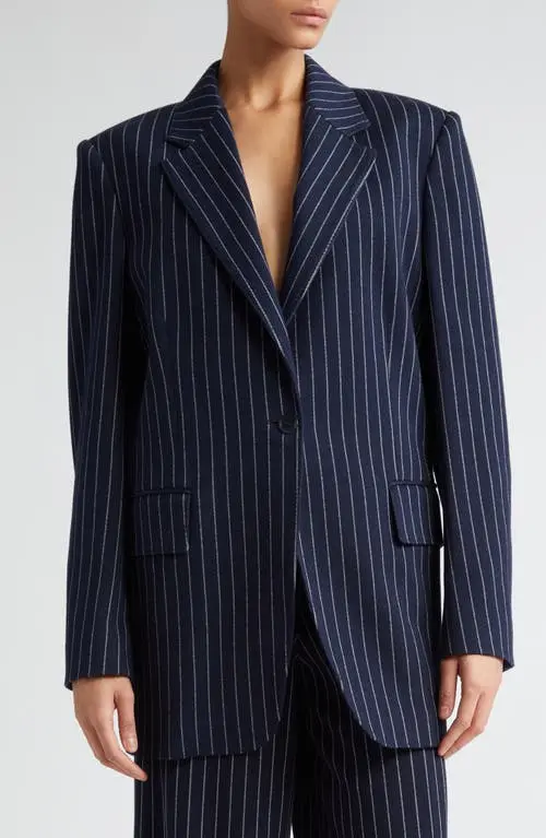 Max Mara Aceri Pinstripe Jacket - Ultramarine