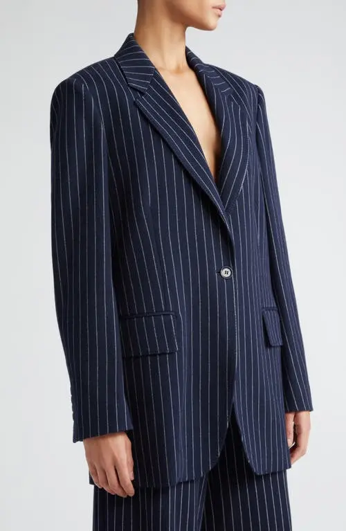 Max Mara Aceri Pinstripe Jacket - Ultramarine