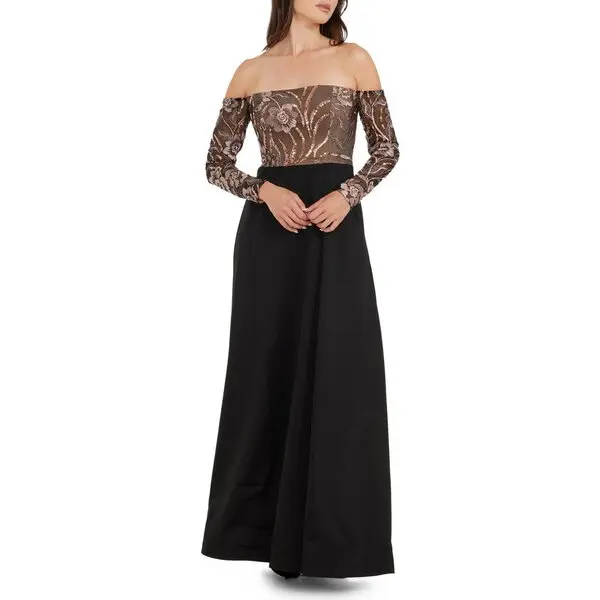 dress the population embroidered dress Dress the Population Audrey Dress - DOVE Multi - White main image 1