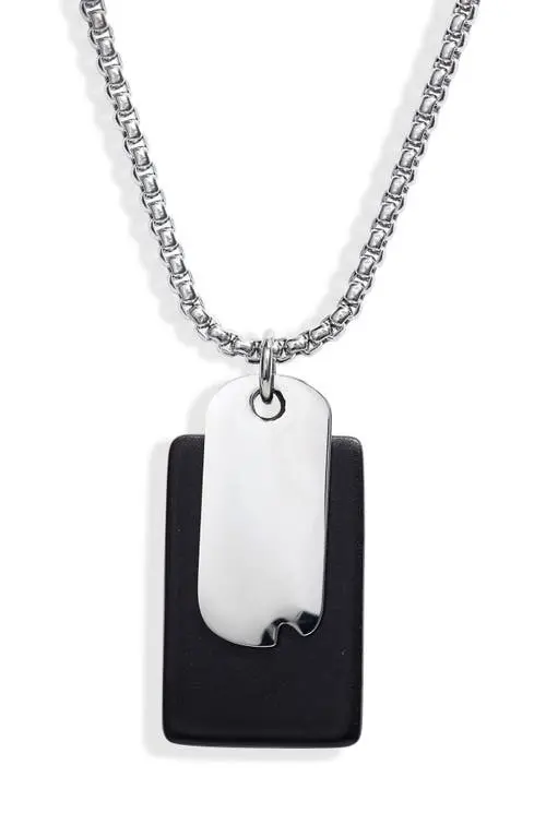 JONAS STUDIO Hudson Time And Place Sterling Silver Chain Necklace - Black