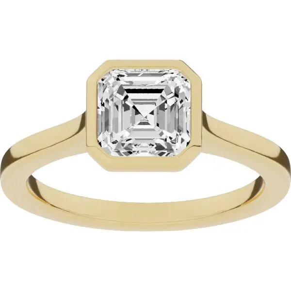 JENNIFER FISHER 18k Gold 2.0 Ctw Lab-created Diamond Asscher Solitaire Ring - 18k Yellow Gold