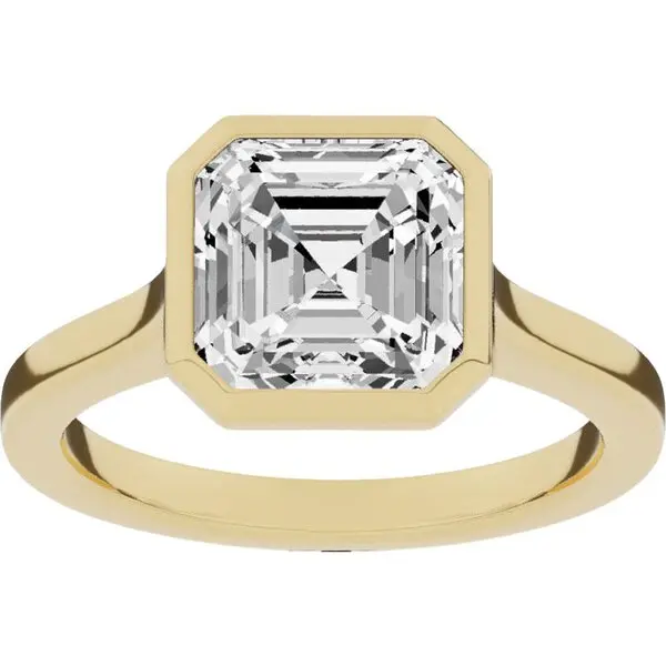 JENNIFER FISHER 18k Gold Asscher Lab Created Diamond Solitaire Ring - 18k Yellow Gold