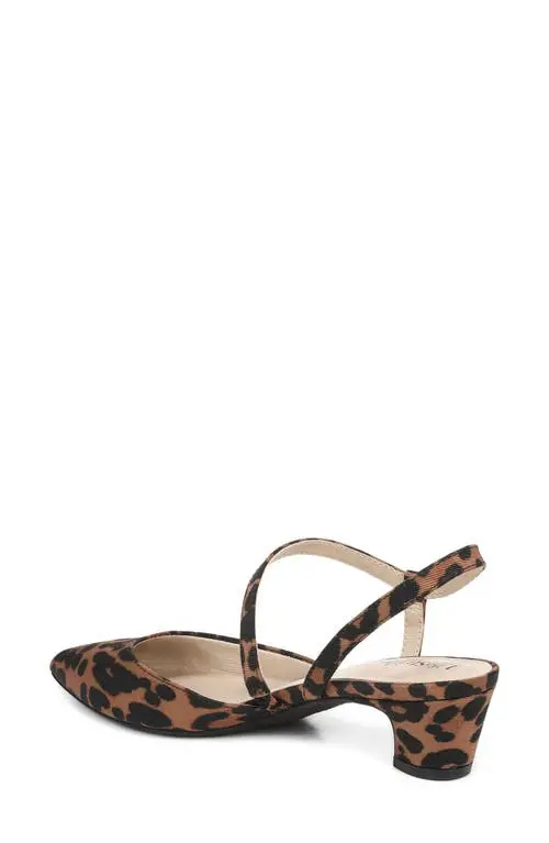 LIFESTRIDE Pointed Toe Pumps With Asymmetric Strap - Brown Multi