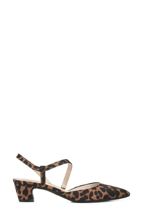 LIFESTRIDE Pointed Toe Pumps With Asymmetric Strap - Brown Multi
